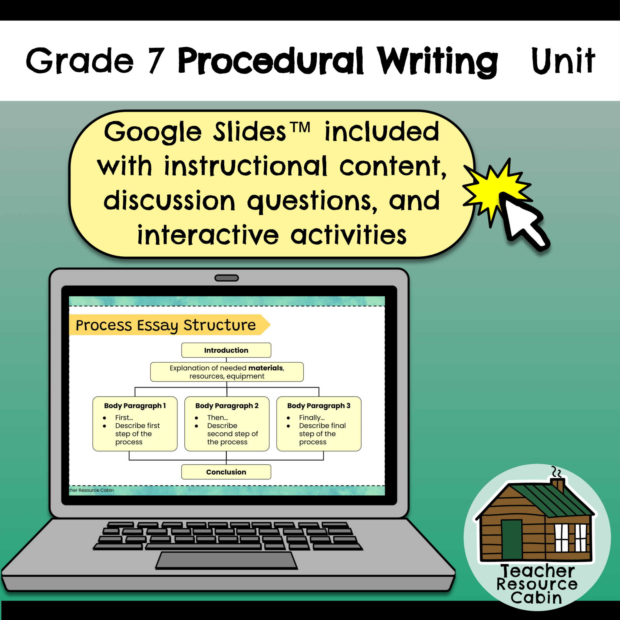 Grade 7 Procedural Writing Unit (Printable + Google Slides™) - Teacher ...