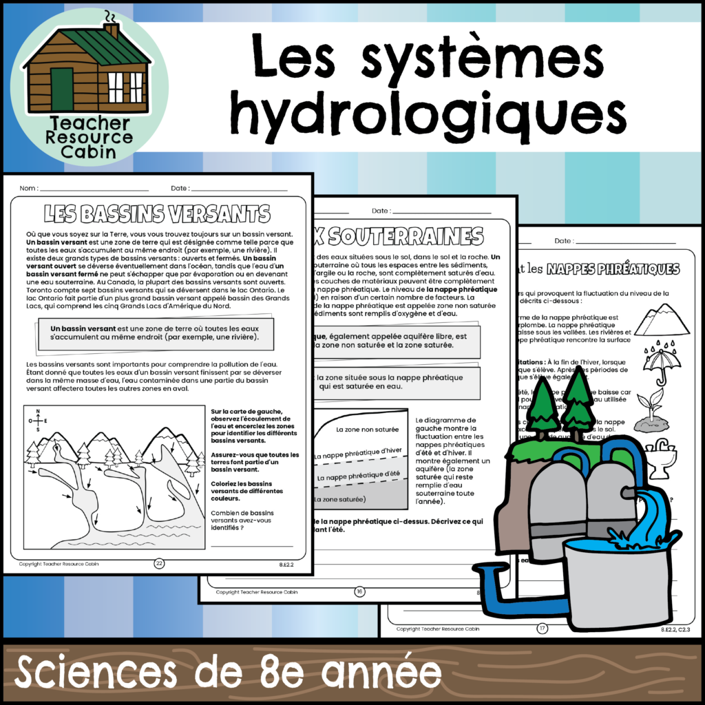 Les systèmes hydrologiques (Grade 8 FRENCH Ontario Science) - Teacher ...