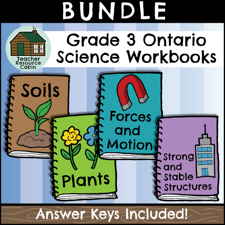 Grade 3 Science Workbook Bundle - Teacher Resource Cabin