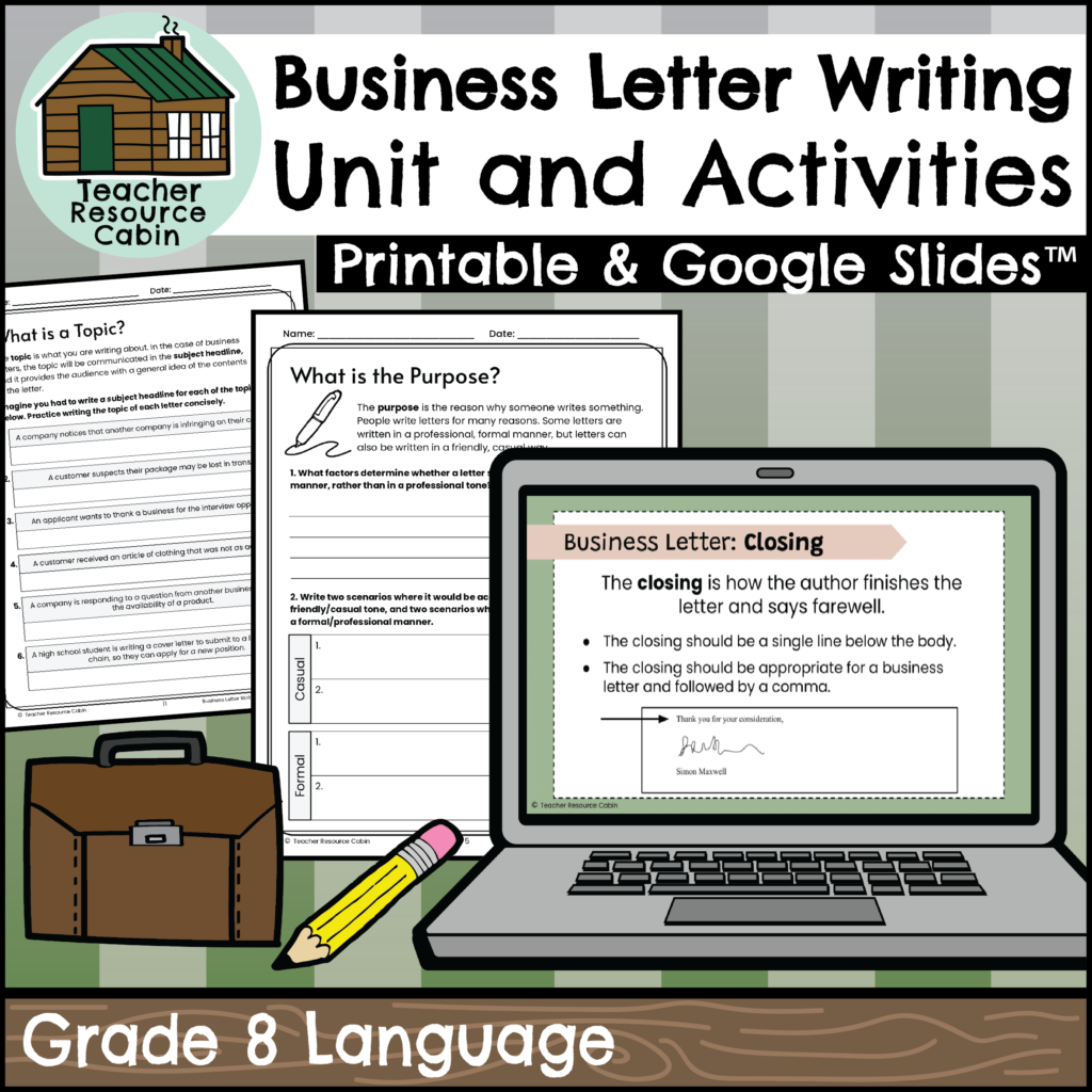 Grade 8 WRITING UNITS Bundle (Printable + Google Slides™) - Teacher ...