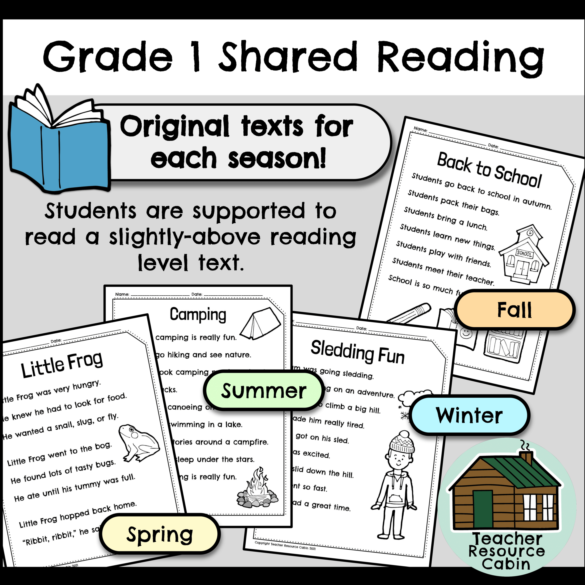 Grade 1 Shared Reading Bundle - Teacher Resource Cabin