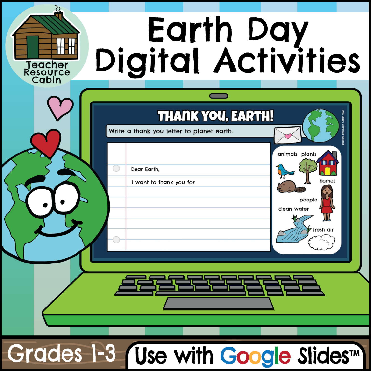 Earth Day Activities for Google Slides™ (Grade 1-3 Language) - Teacher ...