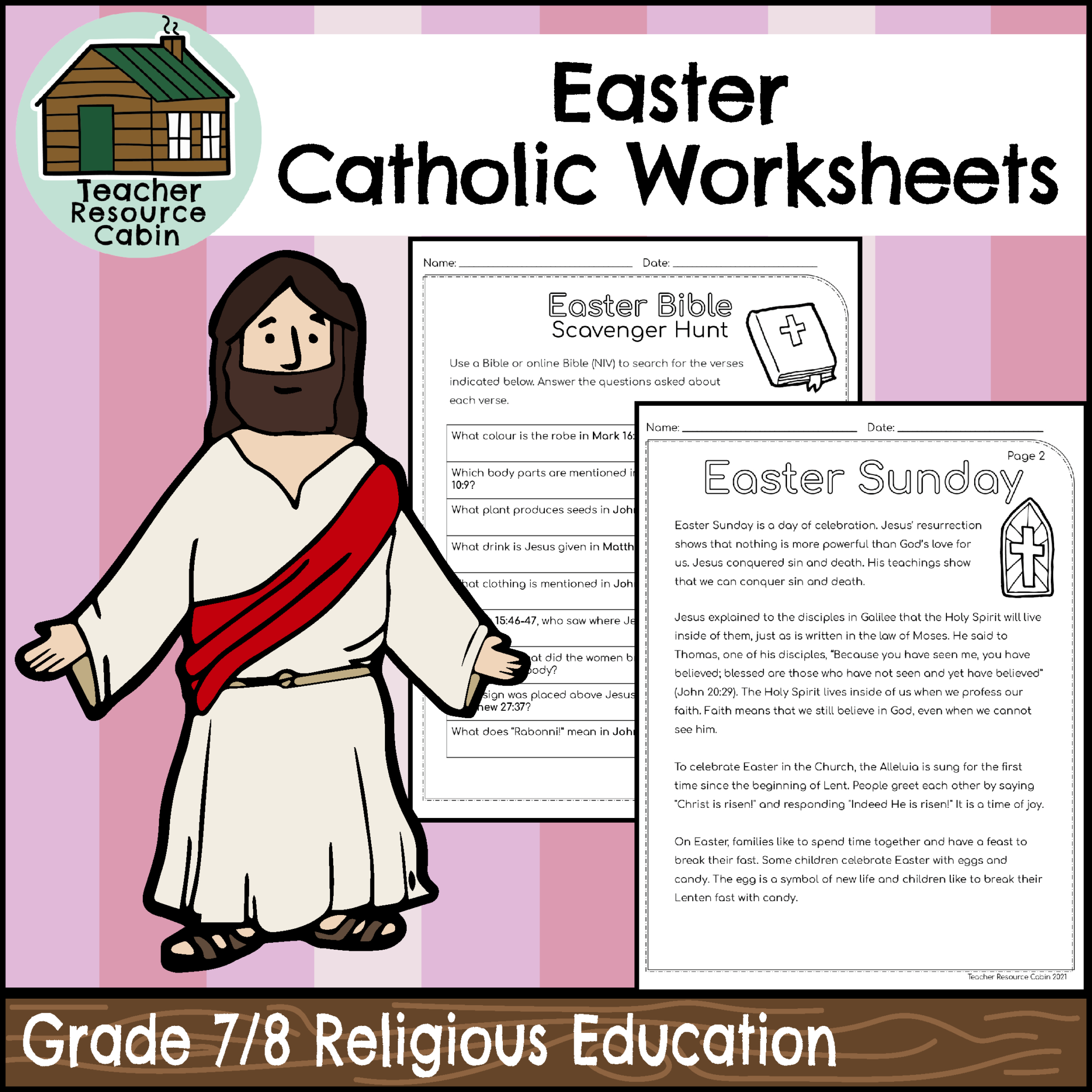 Easter Catholic Activities (Grade 7/8 Religious Education) - Teacher ...