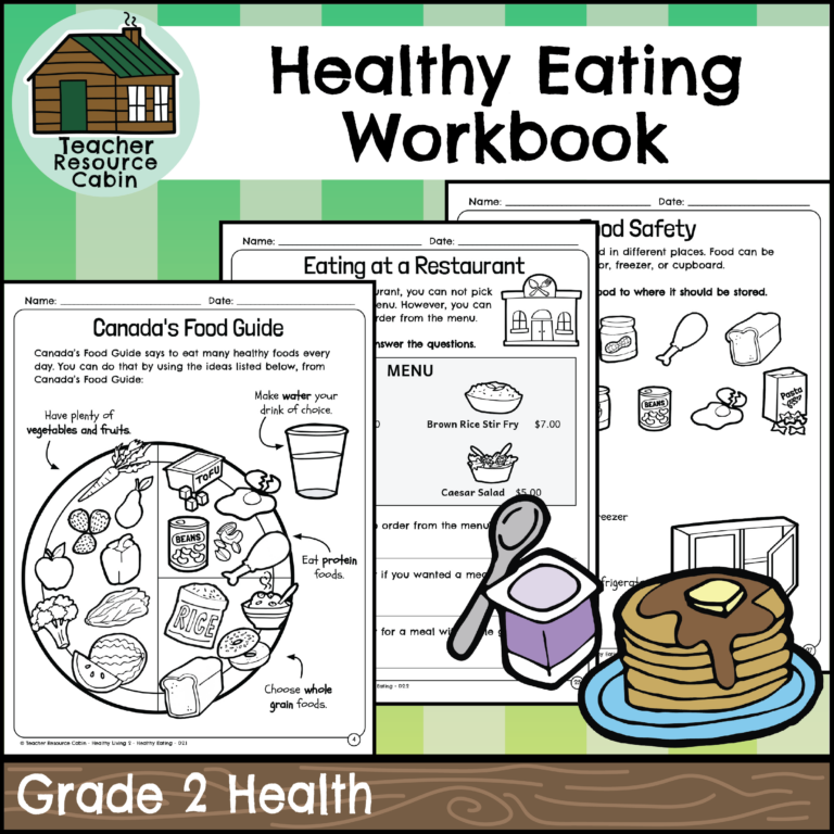 Healthy Eating Workbook (Grade 2 Ontario Health) - Teacher Resource Cabin