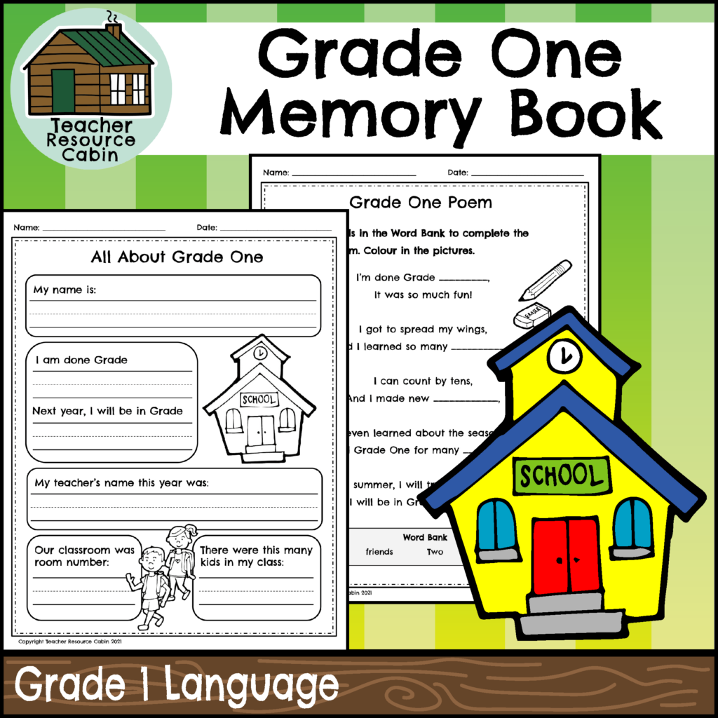 Grade One Memory Book - Teacher Resource Cabin