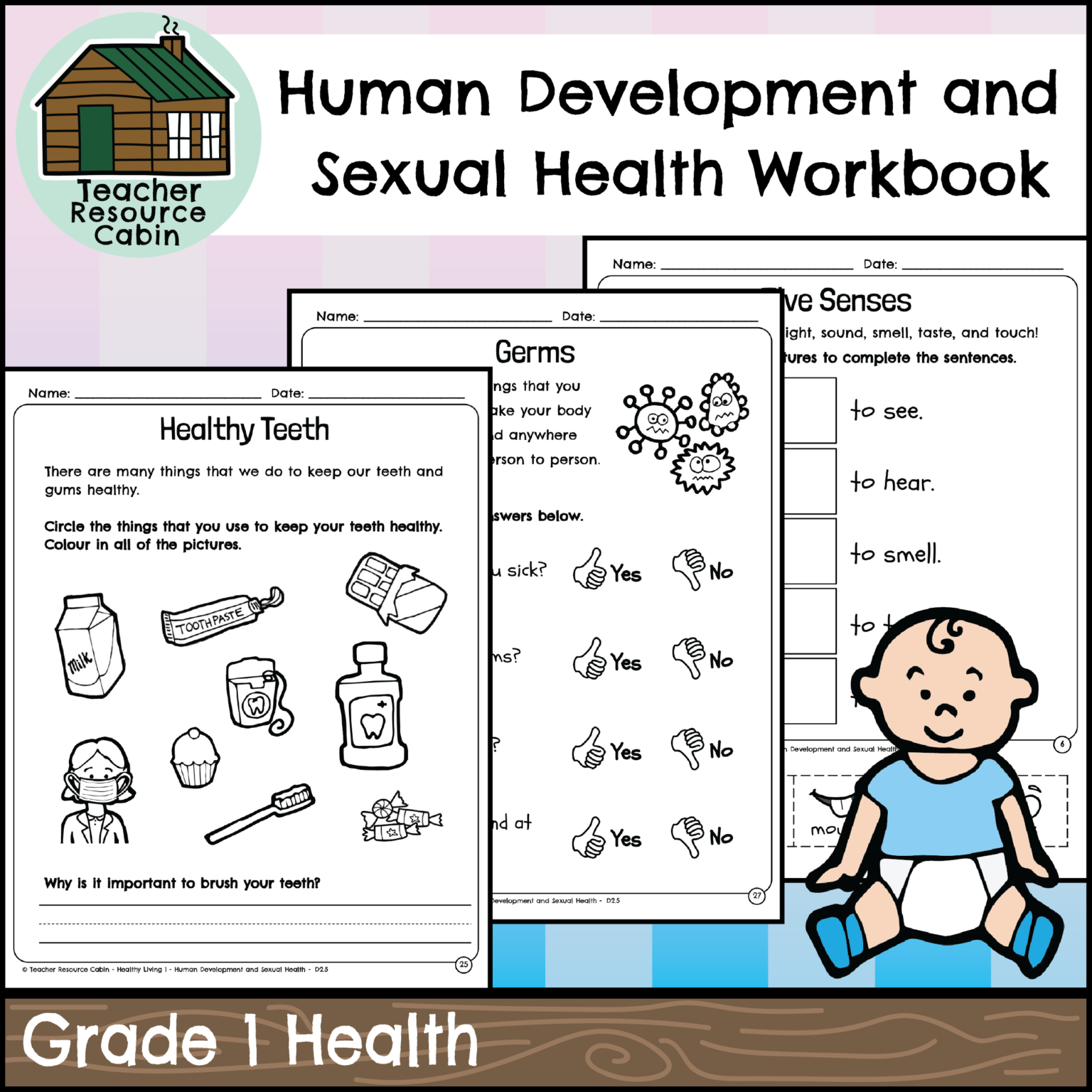Human Development and Sexual Health Workbook (Grade 1 Ontario Health ...