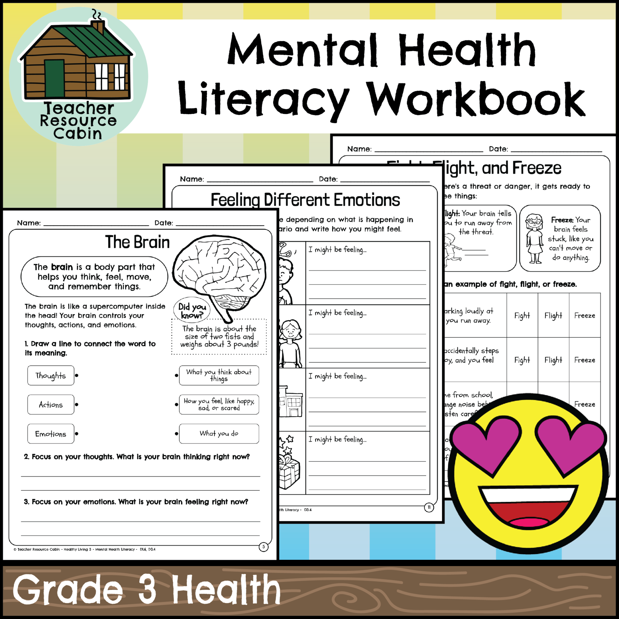 Mental Health Literacy Workbook (Grade 3 Ontario Health) - Teacher ...