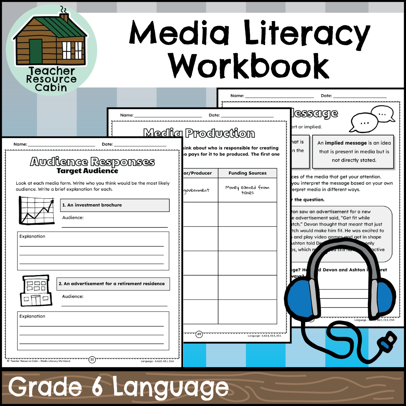 Grade 6 Media Literacy Ontario - Teacher Resource Cabin