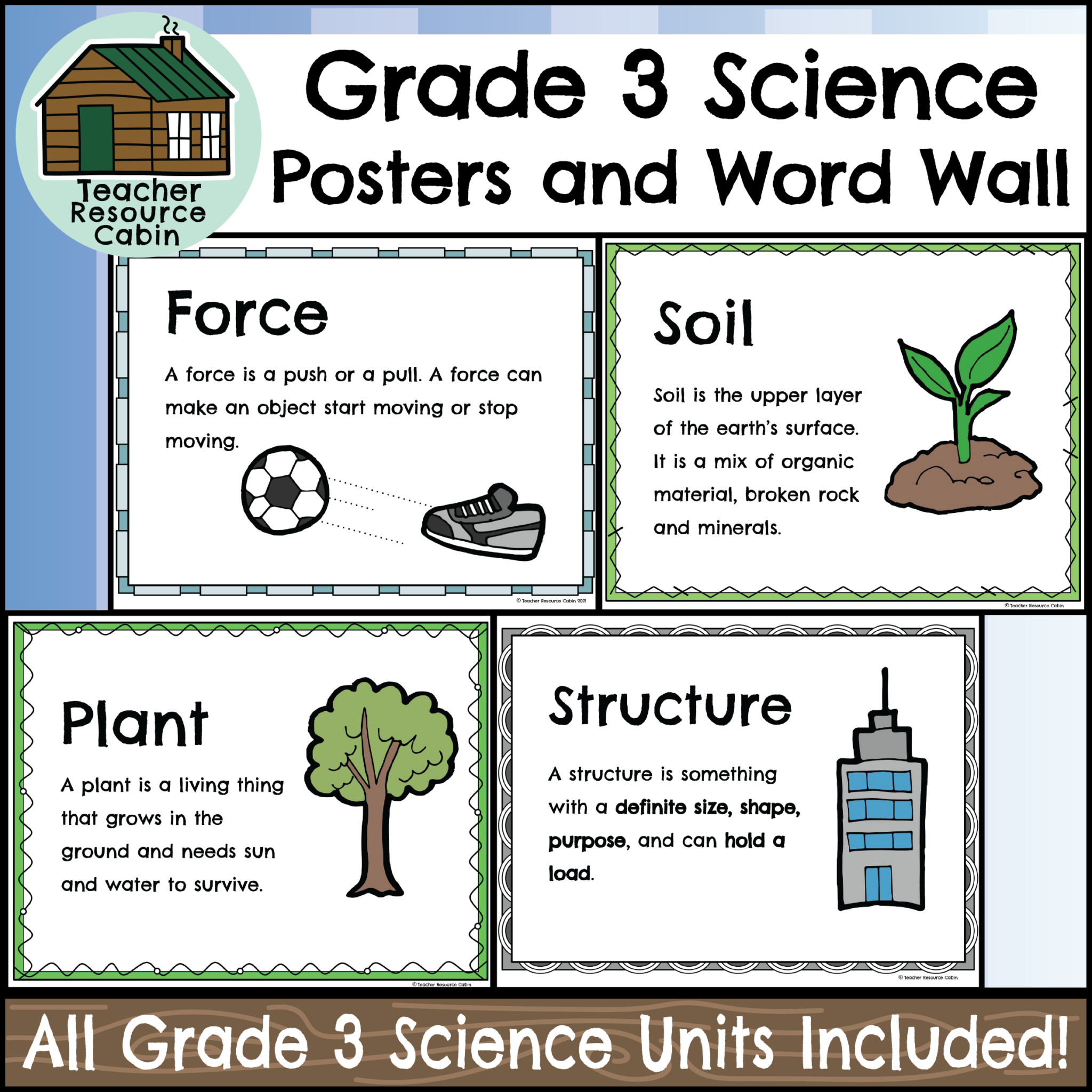 Grade 3 SCIENCE Word Wall and Posters (NEW 2022 Ontario Curriculum ...