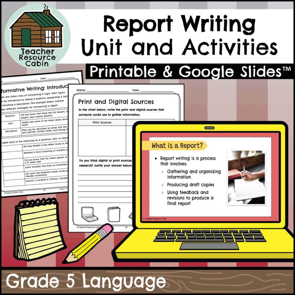 Grade 5 WRITING UNITS Bundle (Printable + Google Slides™) - Teacher ...