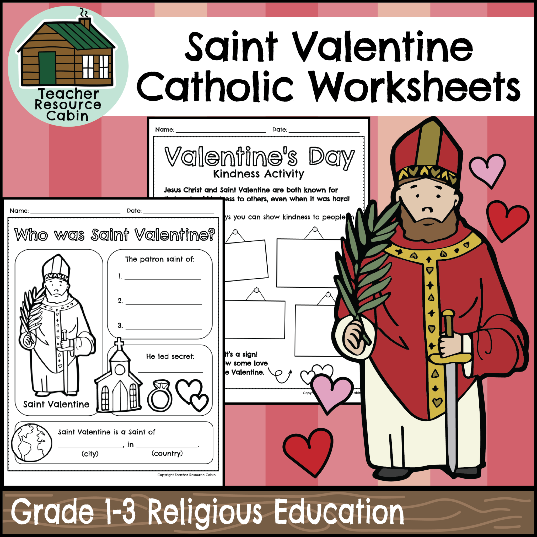 Saint Valentine's Day Catholic Activities (Grade 1-3 Religious ...