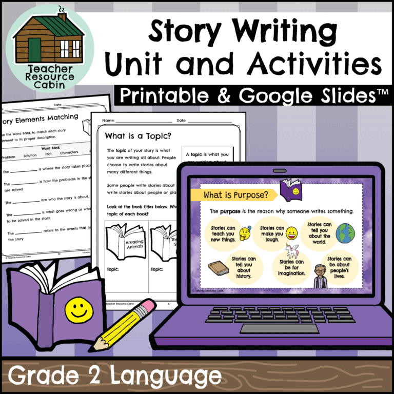 Grade 2 Story Writing Unit (Printable + Google Slides™) - Teacher ...