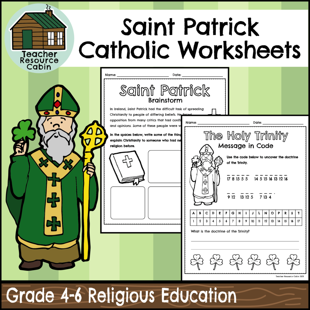 Saint Patrick's Day Catholic Activities (Grade 4-6 Religious Education ...