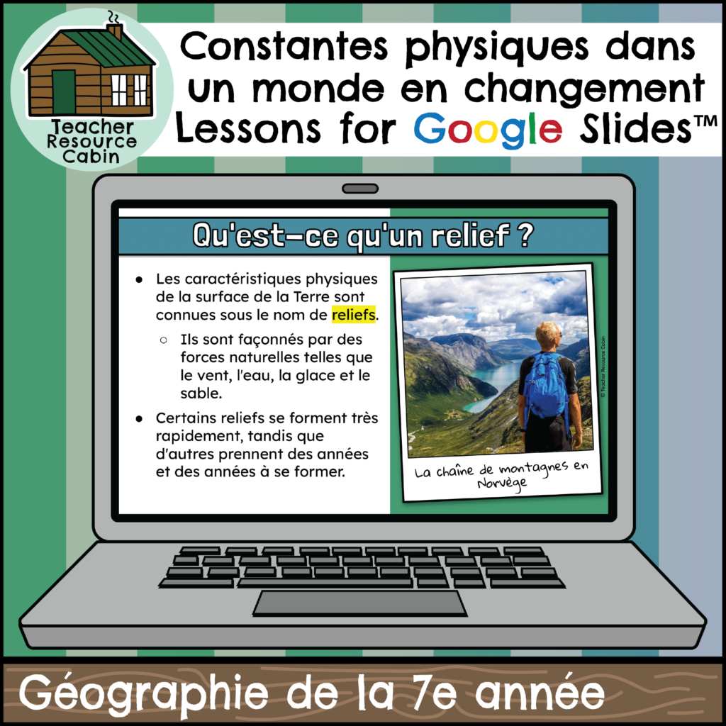 Constantes physiques dans un monde for Google Slides™ (Grade 7 FRENCH ...