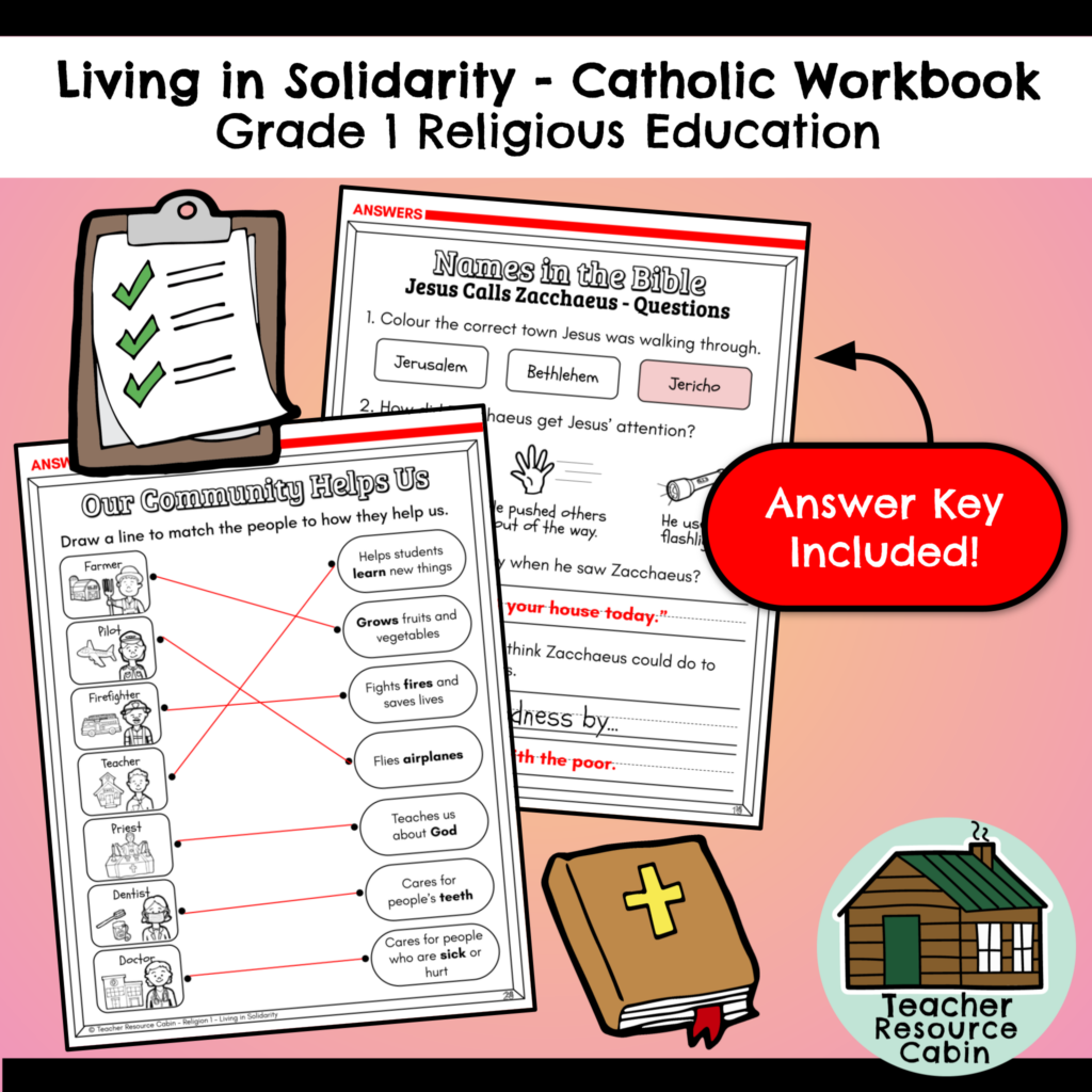 Living in Solidarity - Catholic Workbook (Grade 1 Religious Education ...