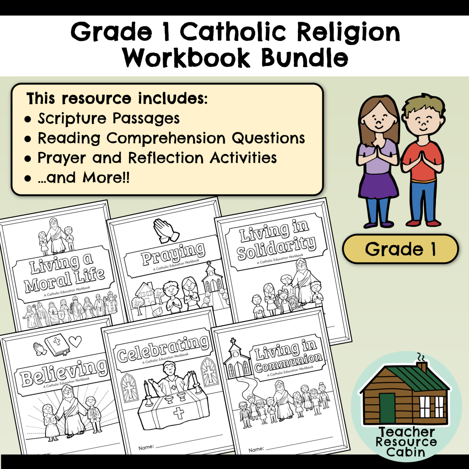Grade 1 Catholic Religion Workbooks - Teacher Resource Cabin