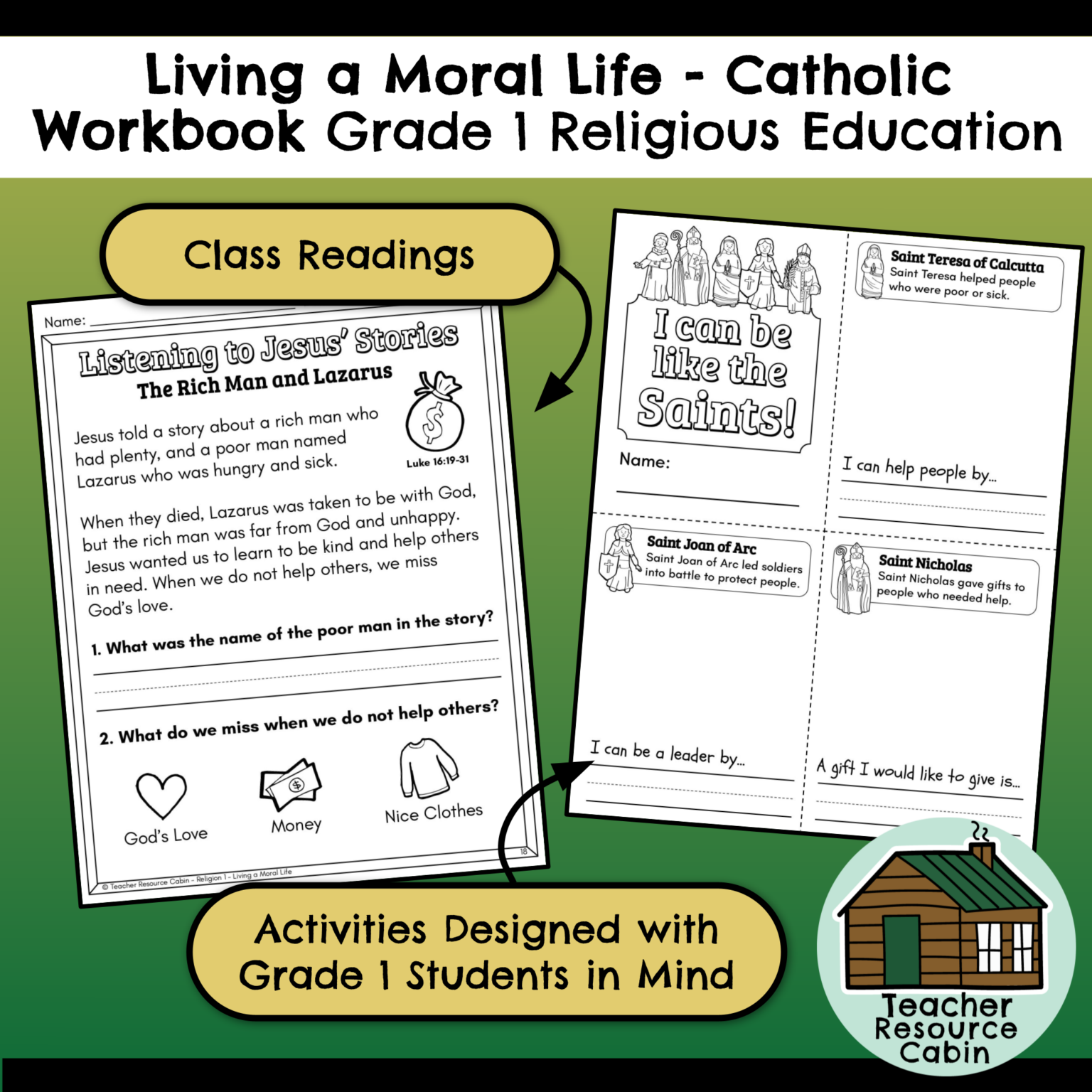 Living a Moral Life - Catholic Workbook (Grade 1 Religious Education ...