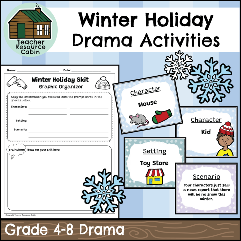 Winter Holiday Drama Activities (Grade 4-8) - Teacher Resource Cabin