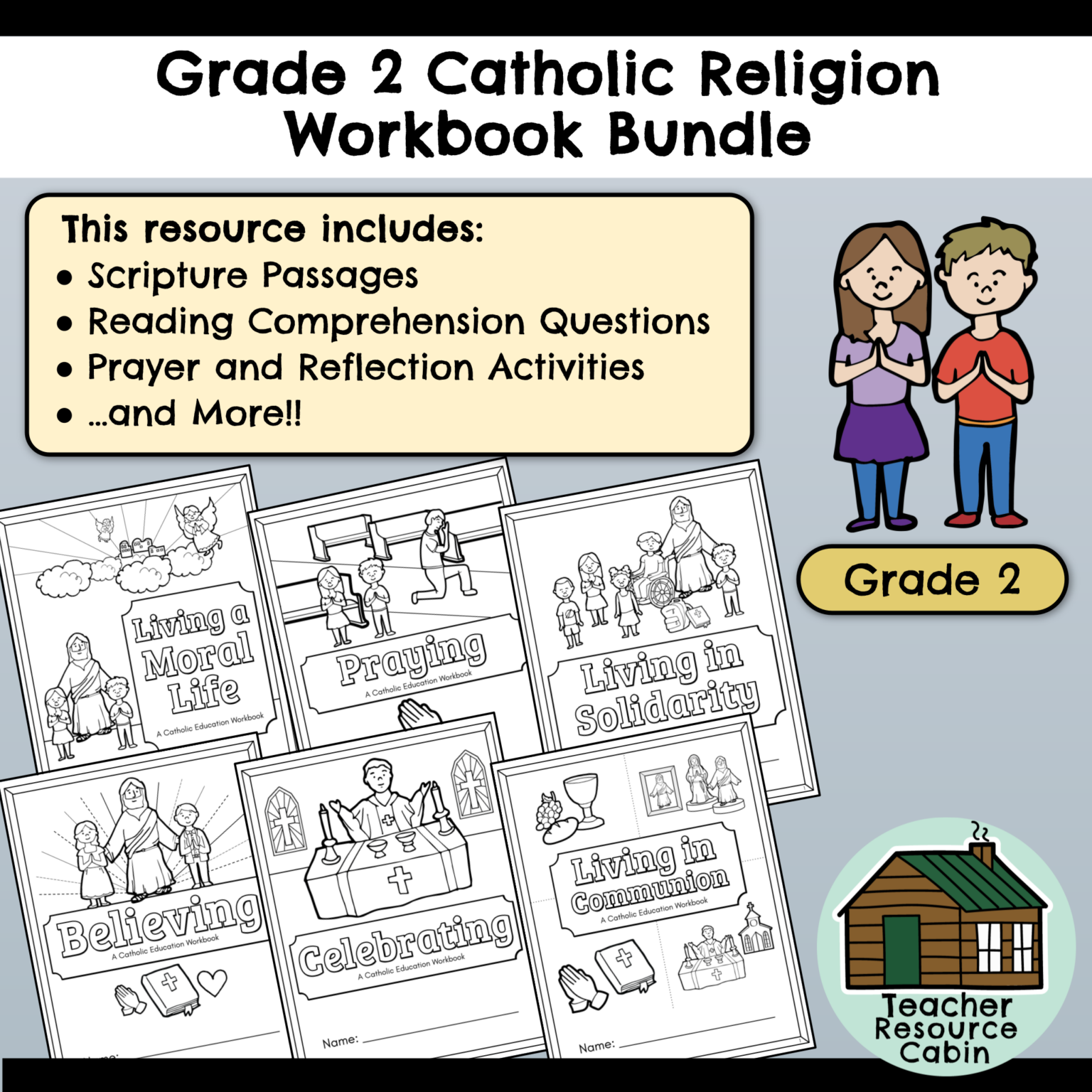 Grade 2 Catholic Religion Workbooks - Teacher Resource Cabin