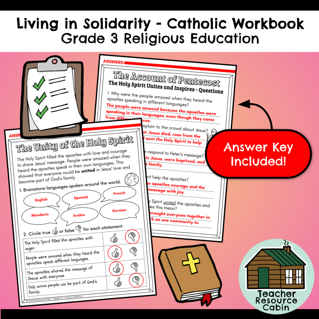 Living in Solidarity - Catholic Workbook (Grade 3 Religious Education ...