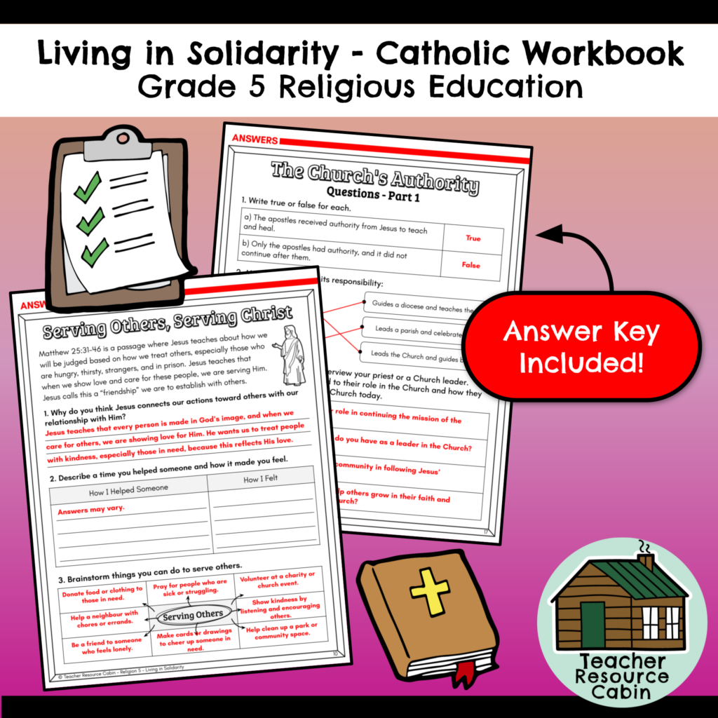 Living in Solidarity - Catholic Workbook (Grade 5 Religious Education ...