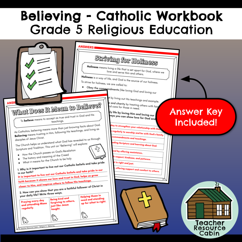 Believing - Catholic Workbook (Grade 5 Religious Education) - Teacher ...