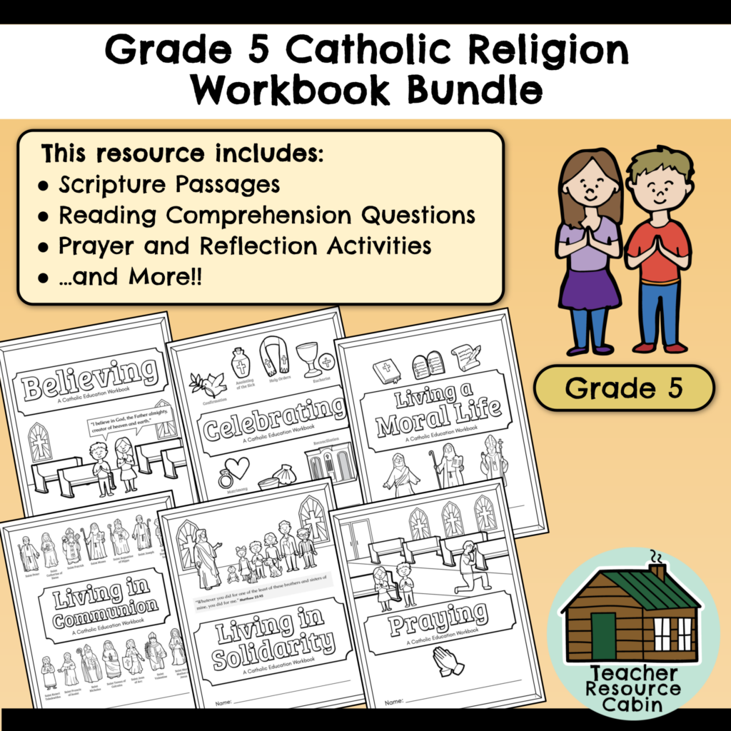 Grade 5 Catholic Religion Workbooks - Teacher Resource Cabin