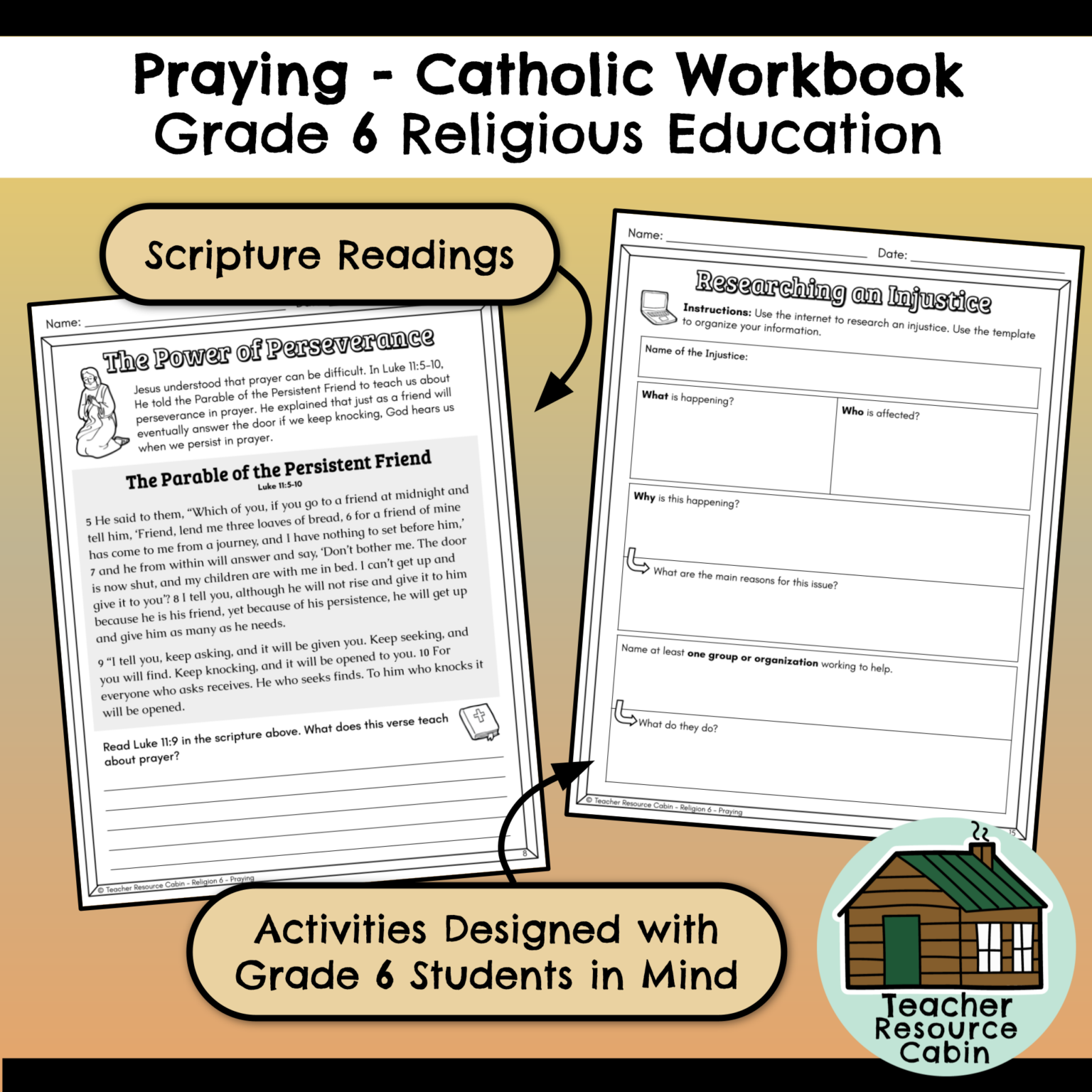 Praying - Catholic Workbook (Grade 6 Religious Education) - Teacher ...