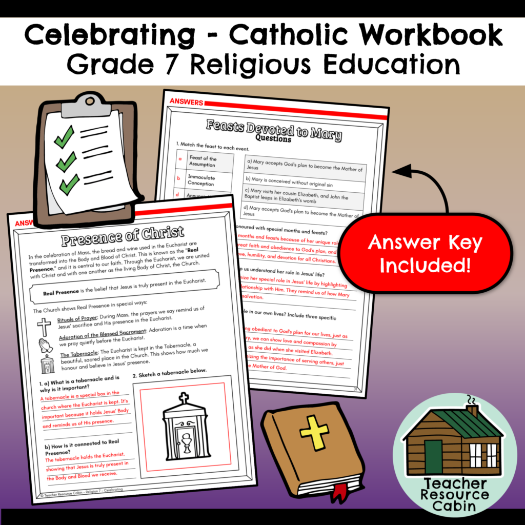 Celebrating - Catholic Workbook (Grade 7 Religious Education) - Teacher ...