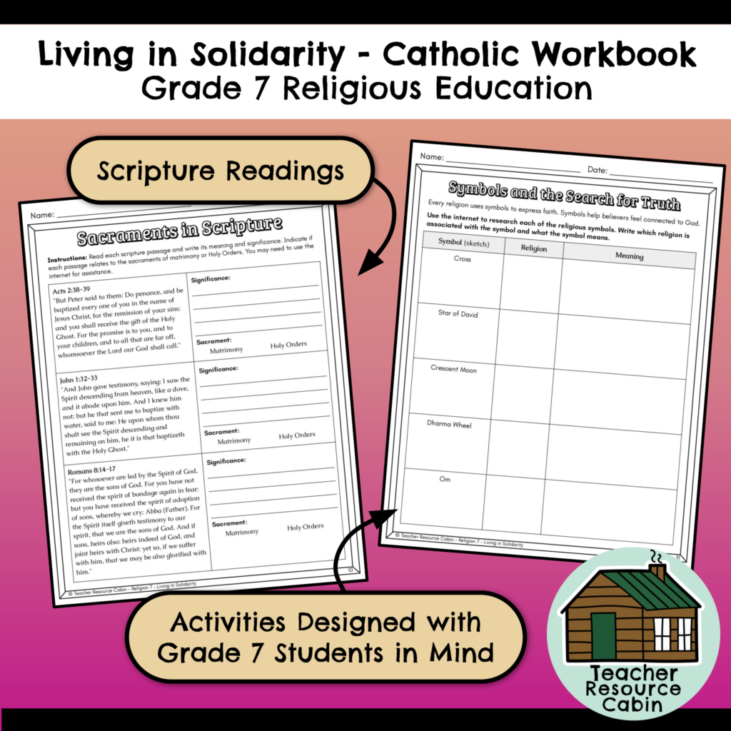 Living in Solidarity - Catholic Workbook (Grade 7 Religious Education ...