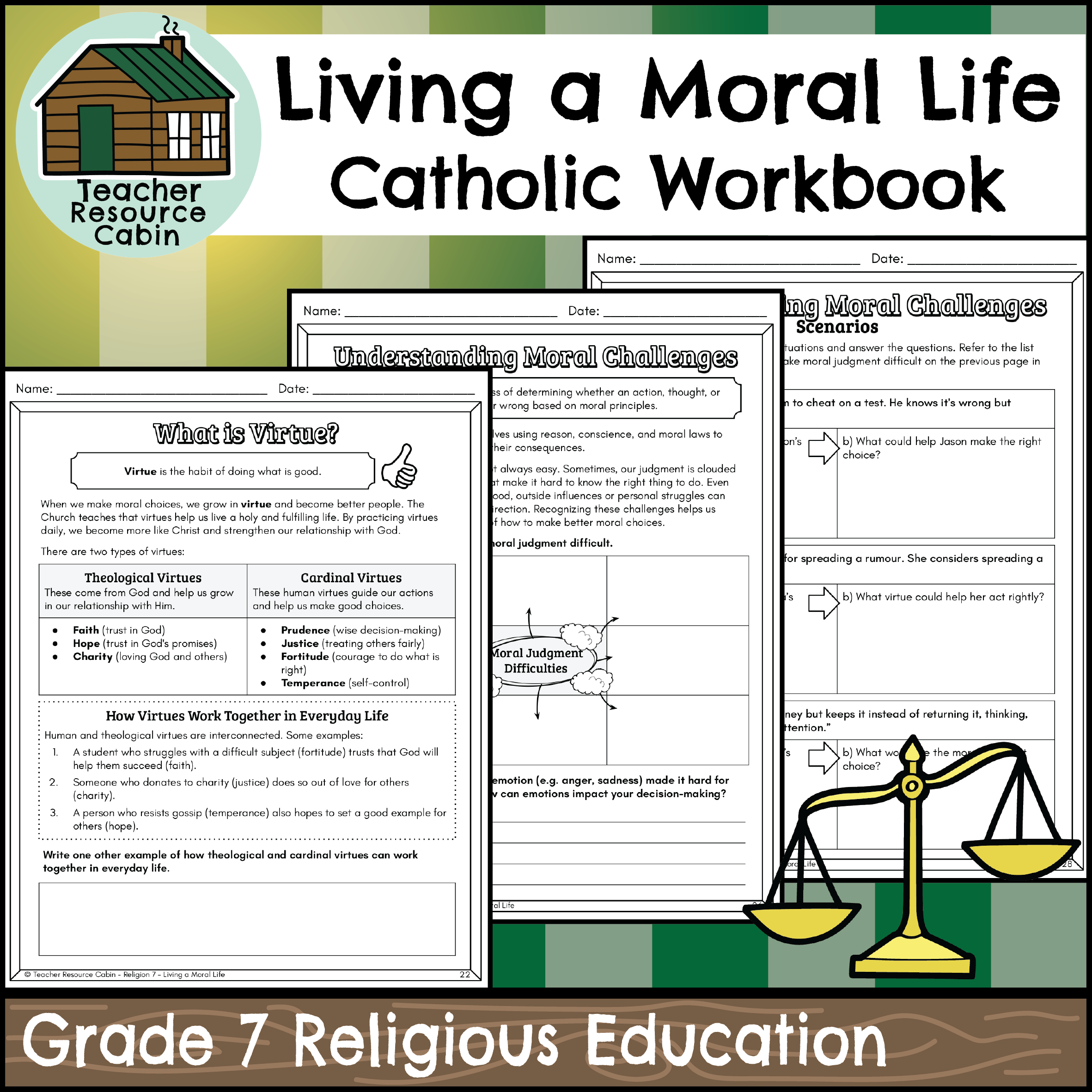 Living a Moral Life - Catholic Workbook (Grade 7 Religious Education ...
