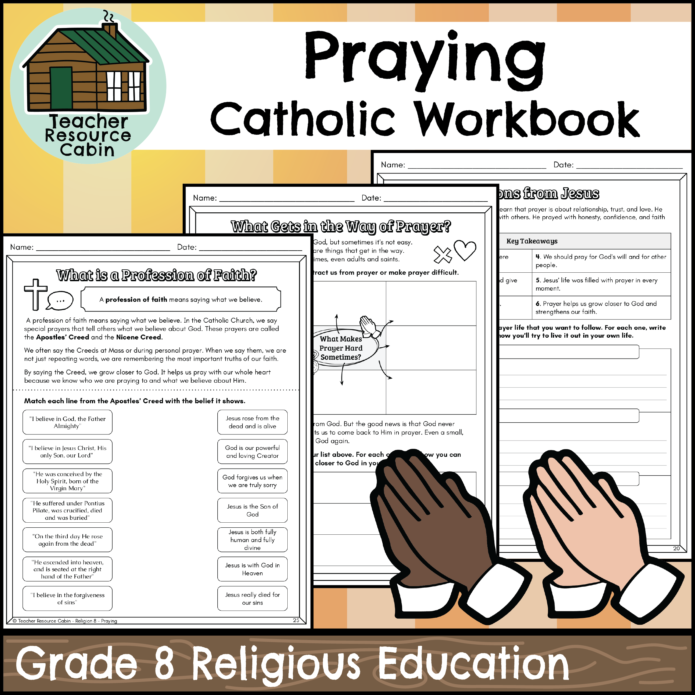 Praying - Catholic Workbook (Grade 8 Religious Education) - Teacher ...