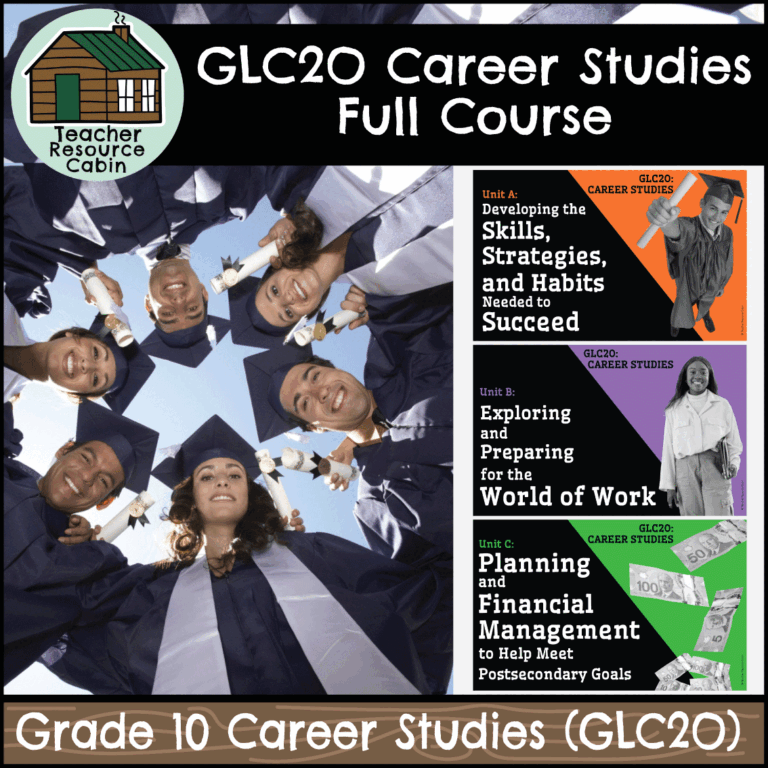 GLC2O Full Course (Grade 10 Career Studies Ontario) - Teacher Resource ...