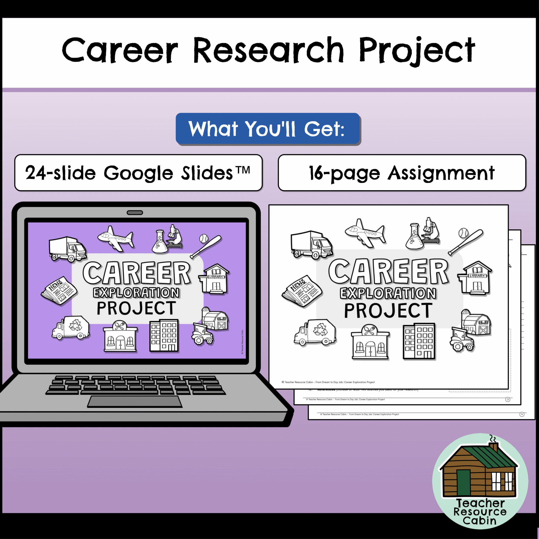 Career Research Project - Includes Google Slides™ (GLC2O) - Teacher ...