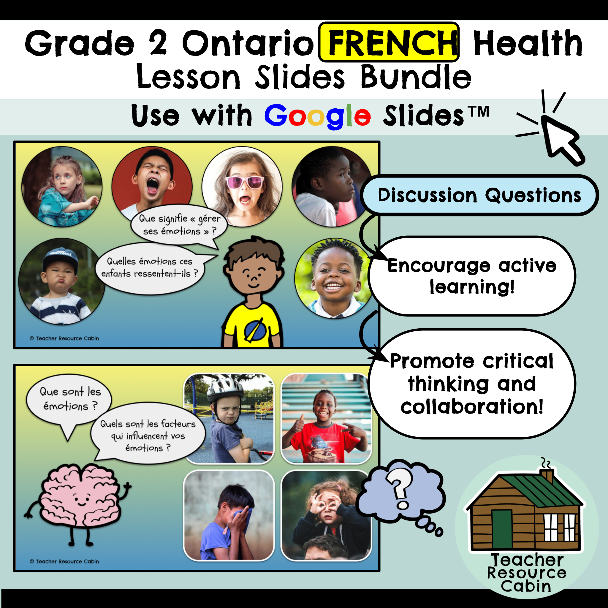 Grade 2 Ontario FRENCH HEALTH Lesson Slides for Google Slides ...