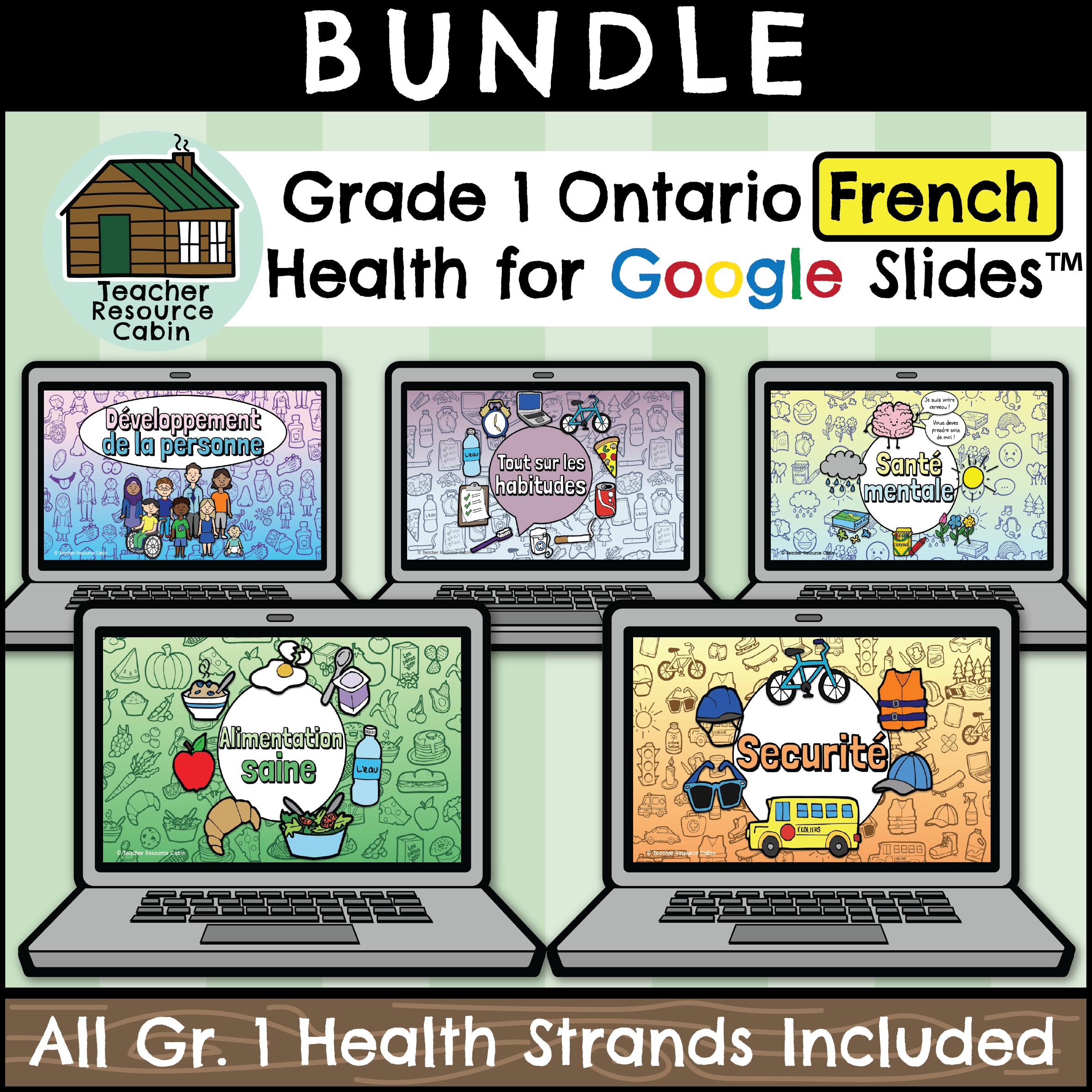 Grade 1 Ontario FRENCH HEALTH Lesson Slides for Google Slides ...