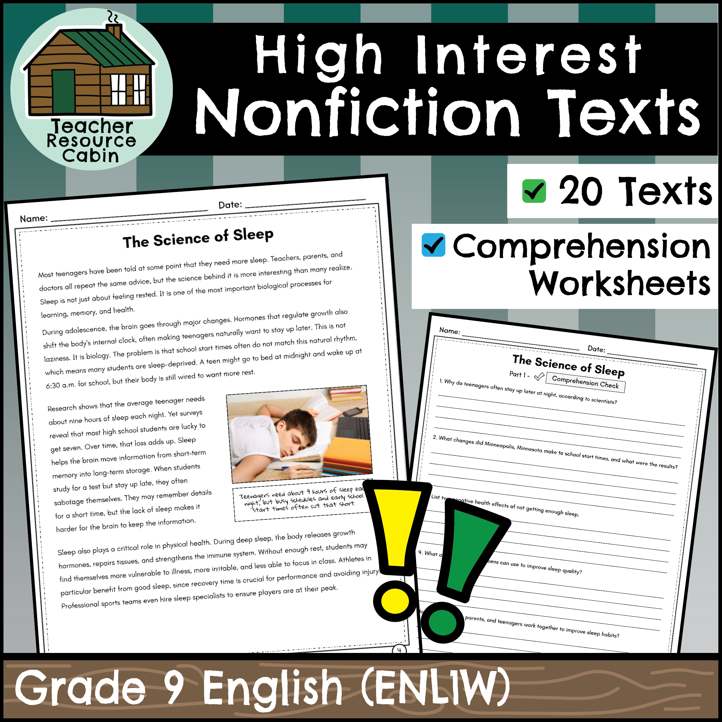 High Interest Nonfiction Reading Passages (Grade 9 English ENL1W ...