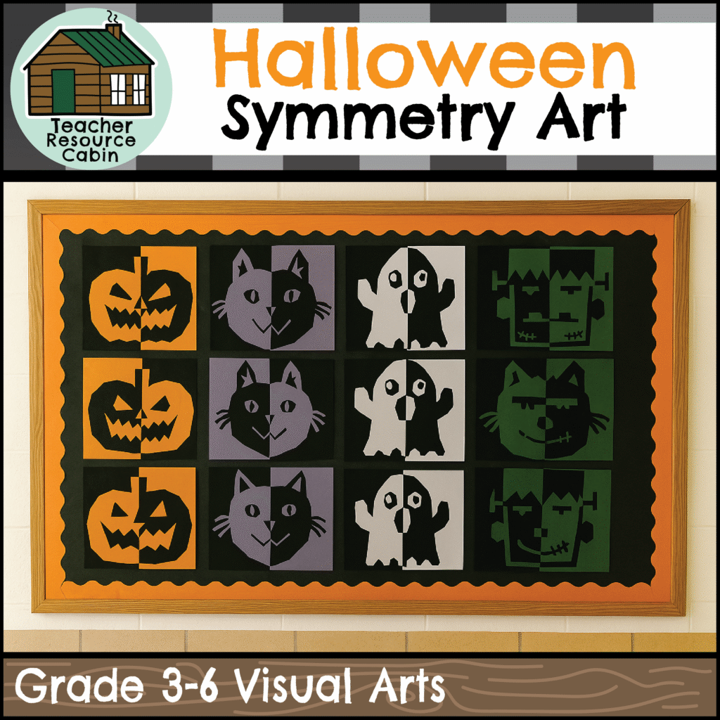 Halloween Symmetry Art (Grade 3-6 Visual Arts) - Teacher Resource Cabin