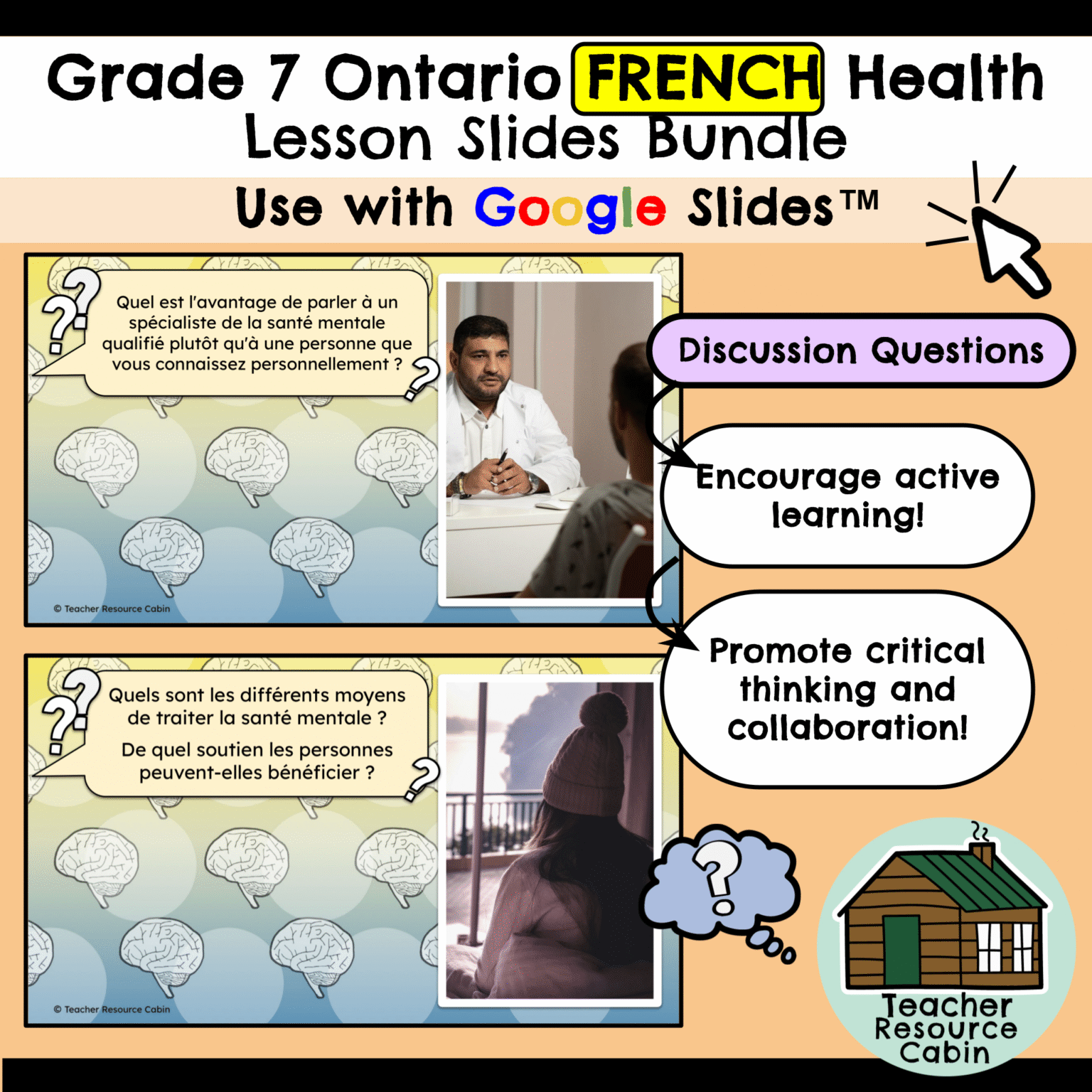 Grade 7 Ontario FRENCH HEALTH Lesson Slides for Google Slides ...