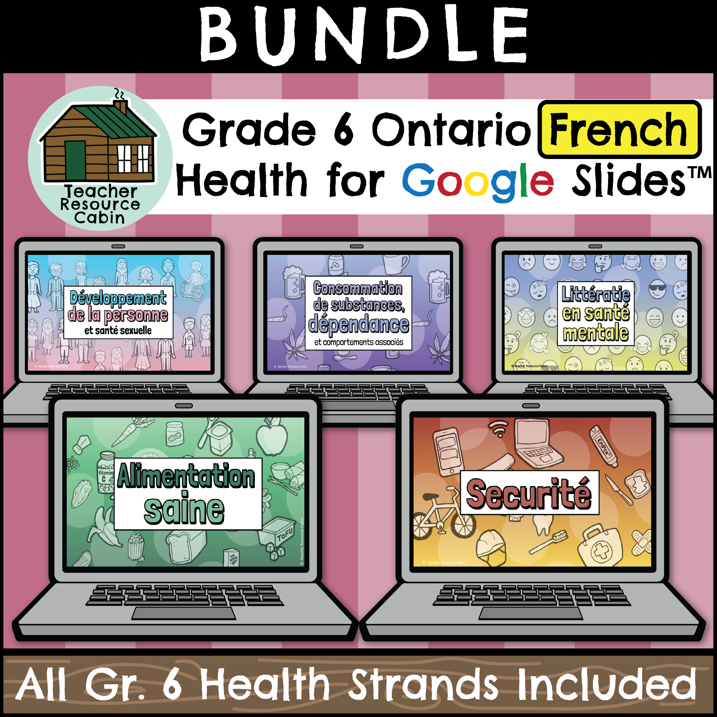 Grade 6 Ontario FRENCH HEALTH Lesson Slides for Google Slides ...