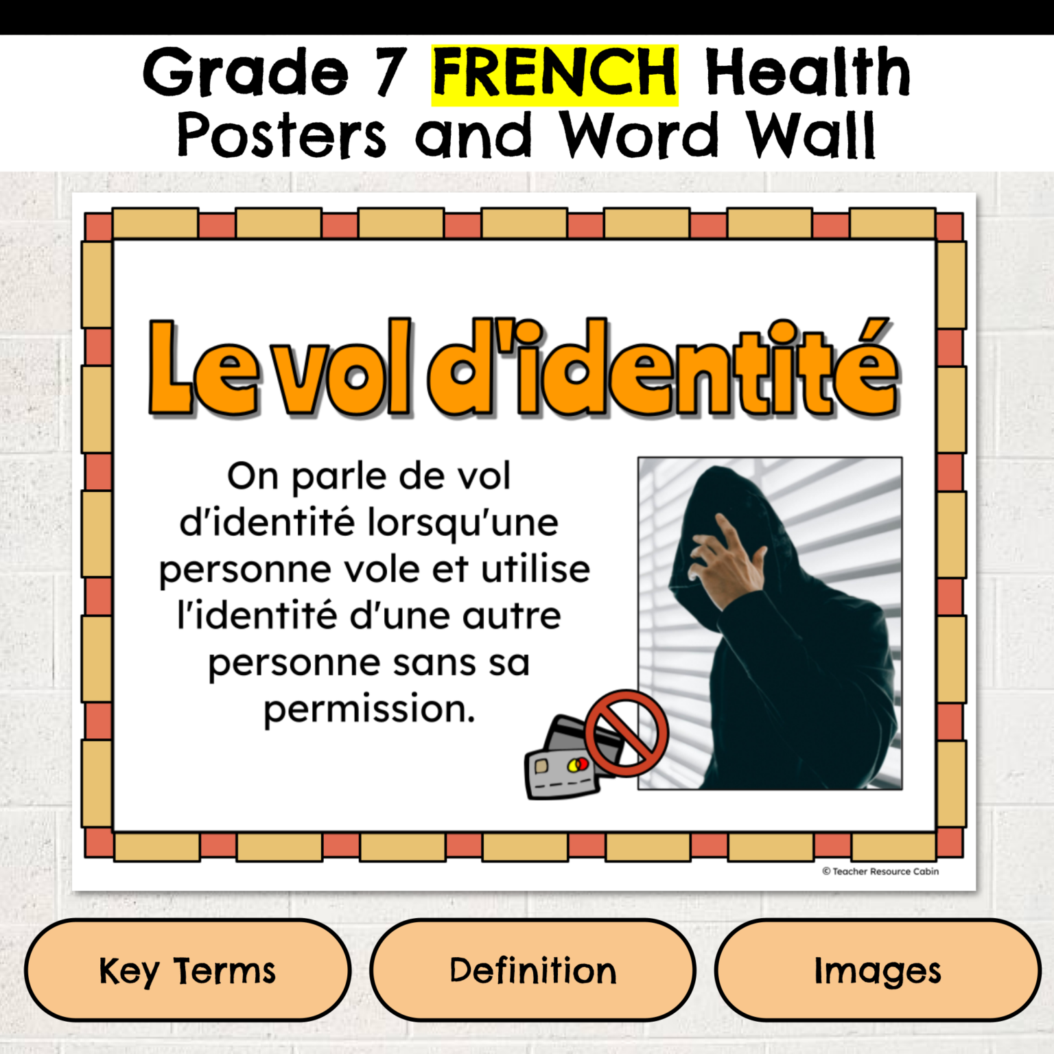 Grade 7 Ontario FRENCH Health Word Wall and Posters - Teacher Resource ...
