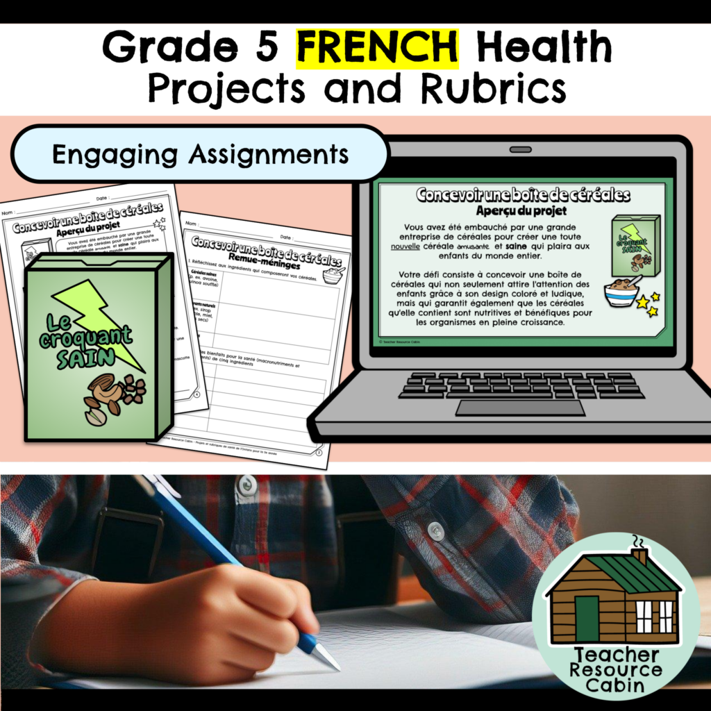 Grade 5 FRENCH Health Projects and Rubrics - Includes Google Slides ...