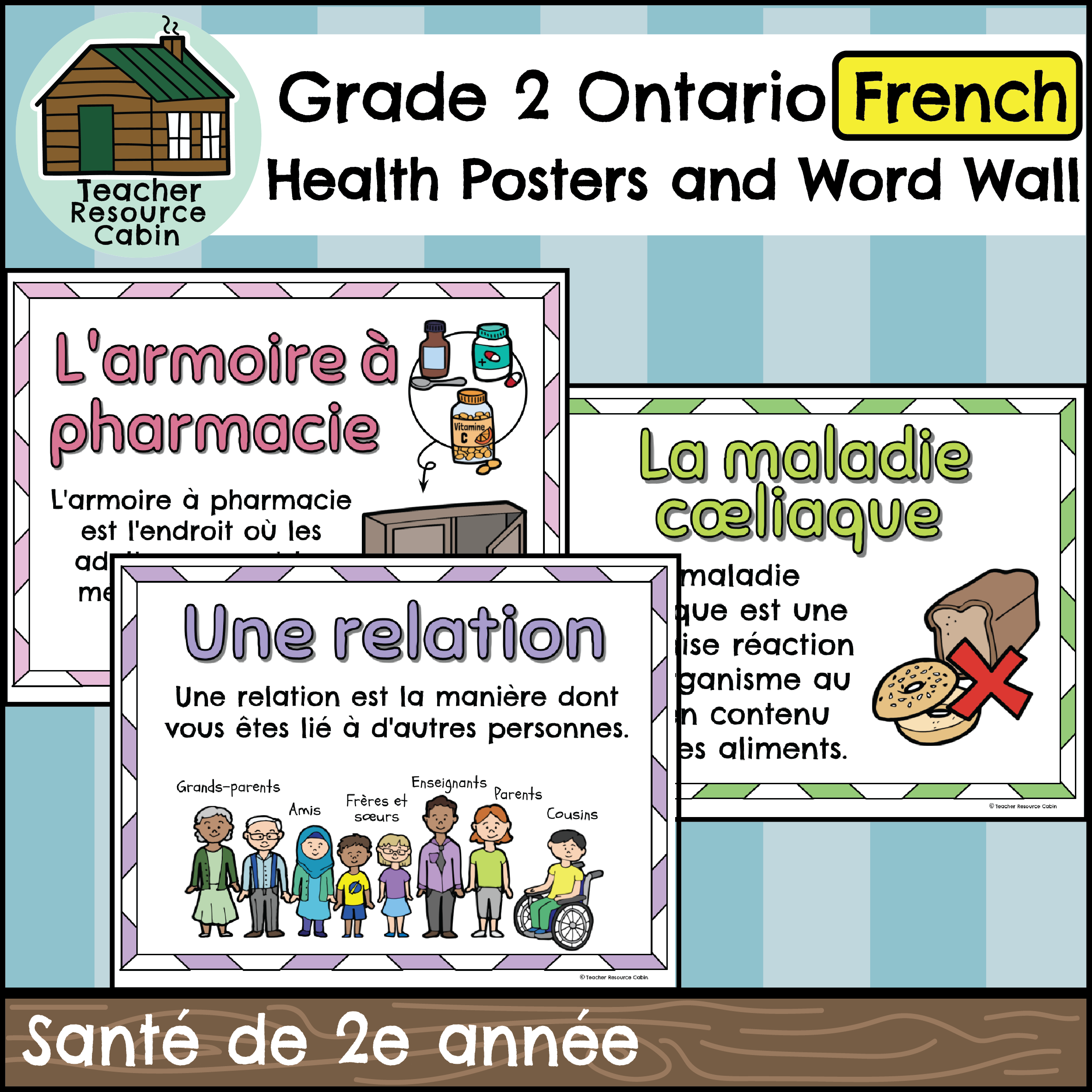 Grade 2 Ontario FRENCH Health Word Wall and Posters - Teacher Resource ...